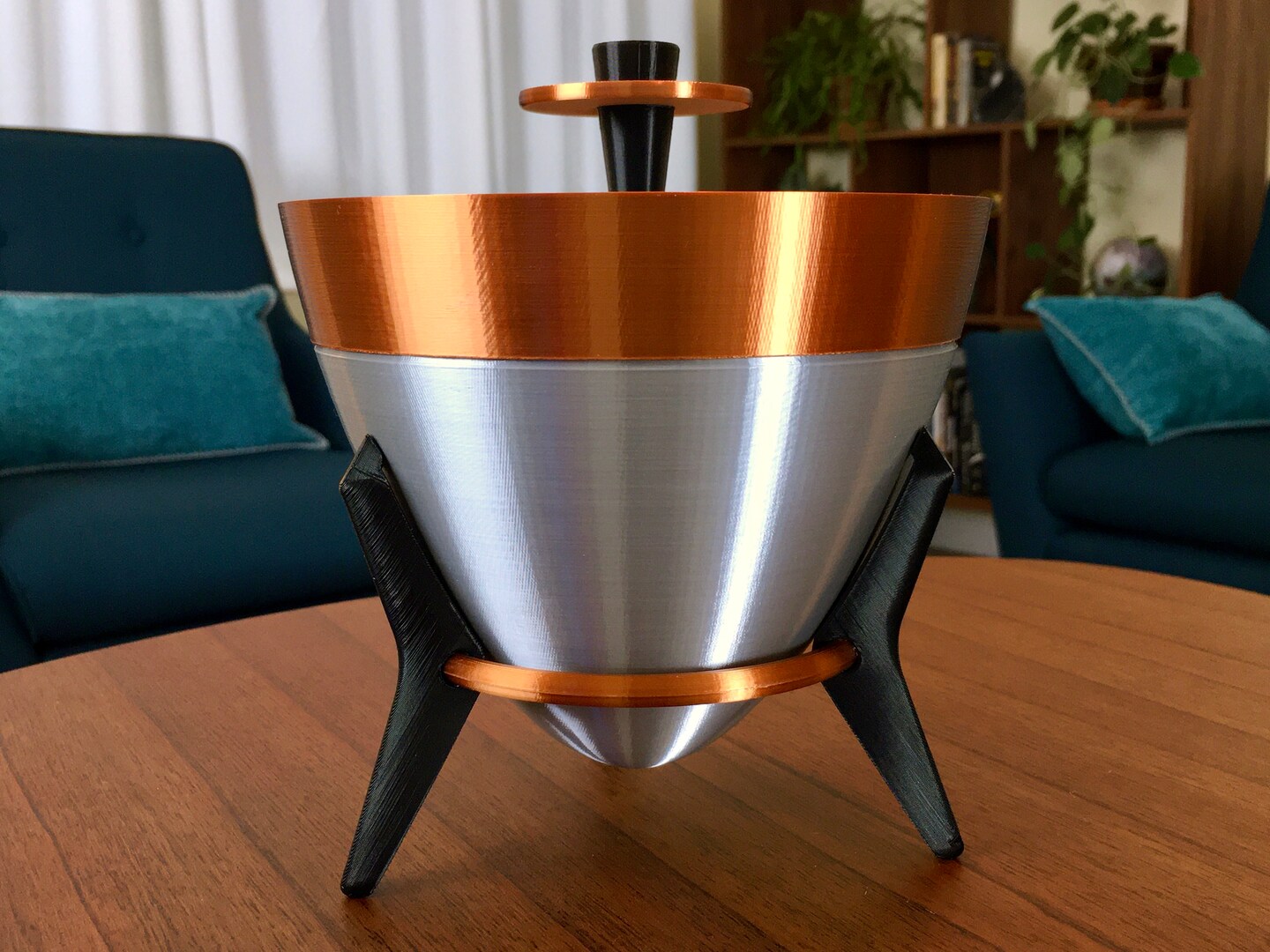 Bullet Bowl with Lid Atomic Space Age MCM Mid-Century Modern 1950s ...
