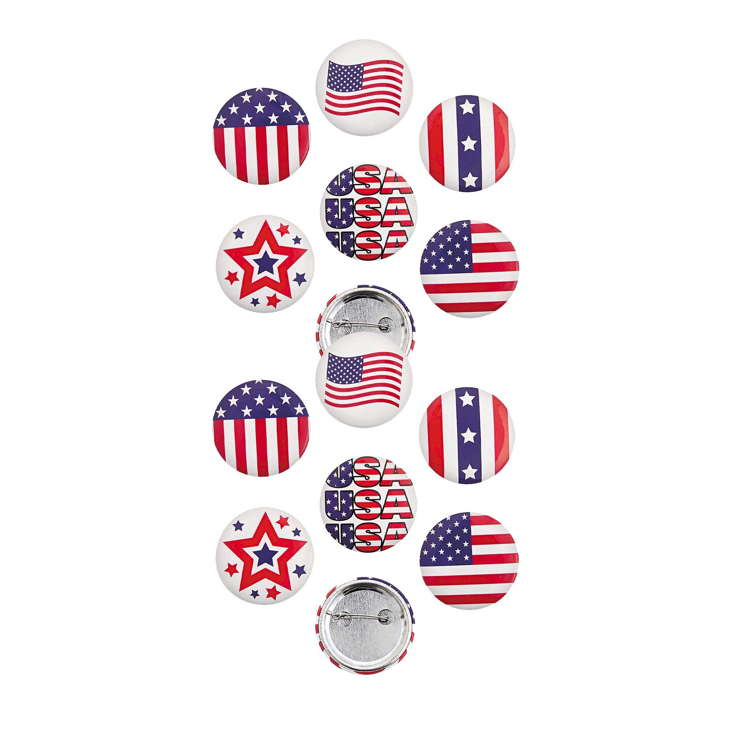 4th of July Patriotic Buttons 24 Pieces | Michaels