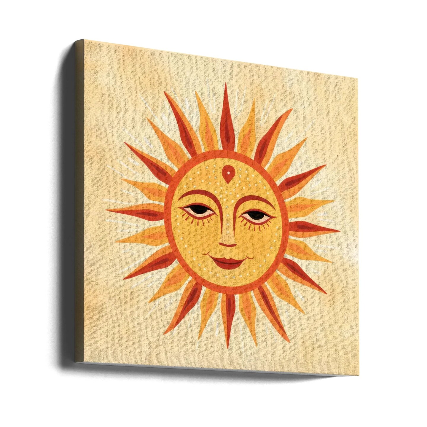 Whimsical Sun Face 2 Square 24x24 Canvas - Corporate Office Art | Michaels