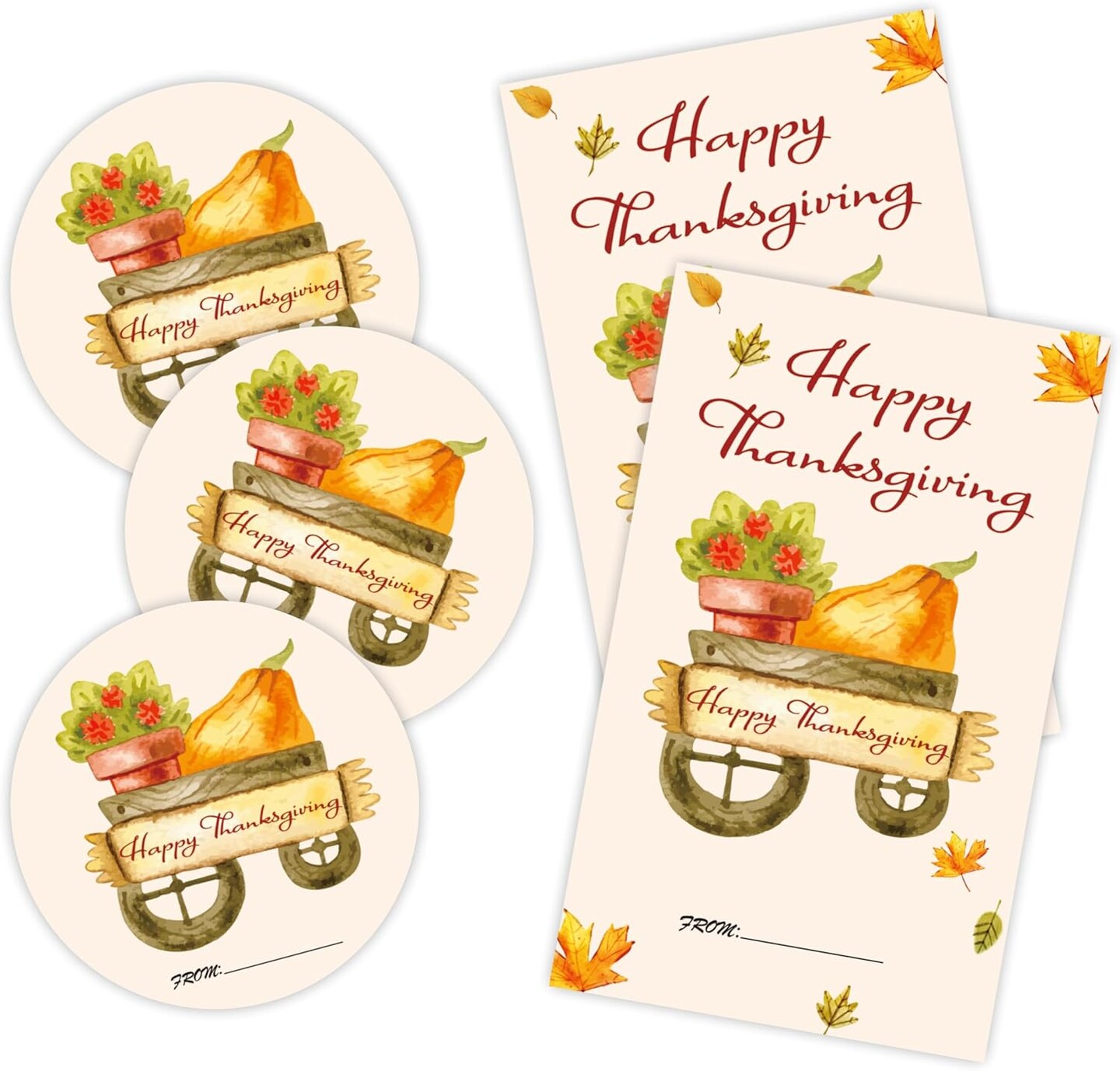 40 Pcs Thanksgiving Stickers - 2 Styles | Michaels