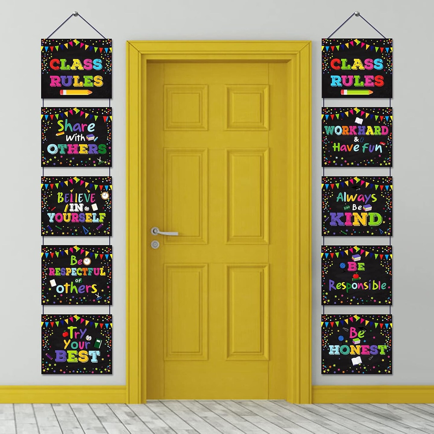 Classroom Rules Posters Classroom Bulletin Board (Black) | Michaels