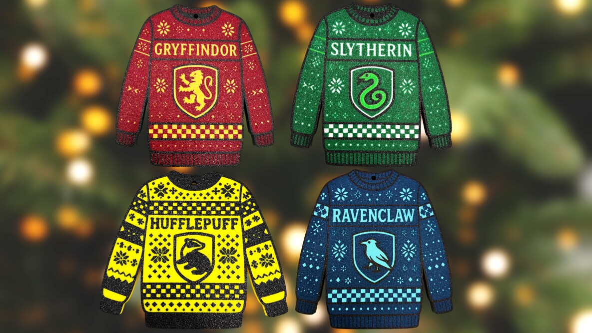Hogwarts Christmas Ornaments (Slytherin, Gryffindor, Hufflepuff ...