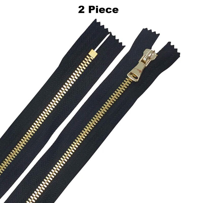 5MM Closed Bottom Zipper Black Tape Brass Teeth 7 Inche | Michaels