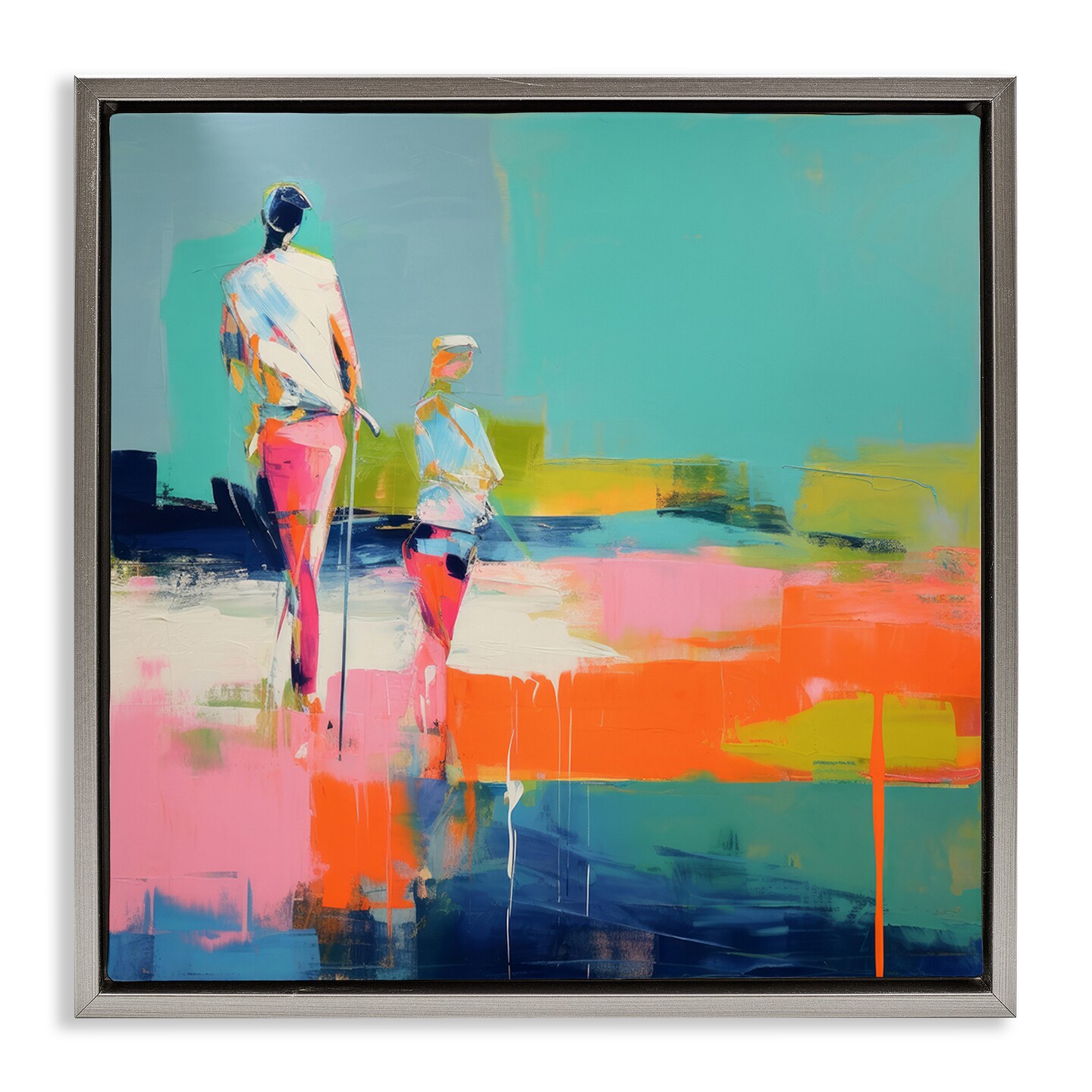 Stupell Industries People Golfing Abstraction Framed Floater Canvas ... Stupell Industries People Golfing Abstraction Framed Floater Canvas ...