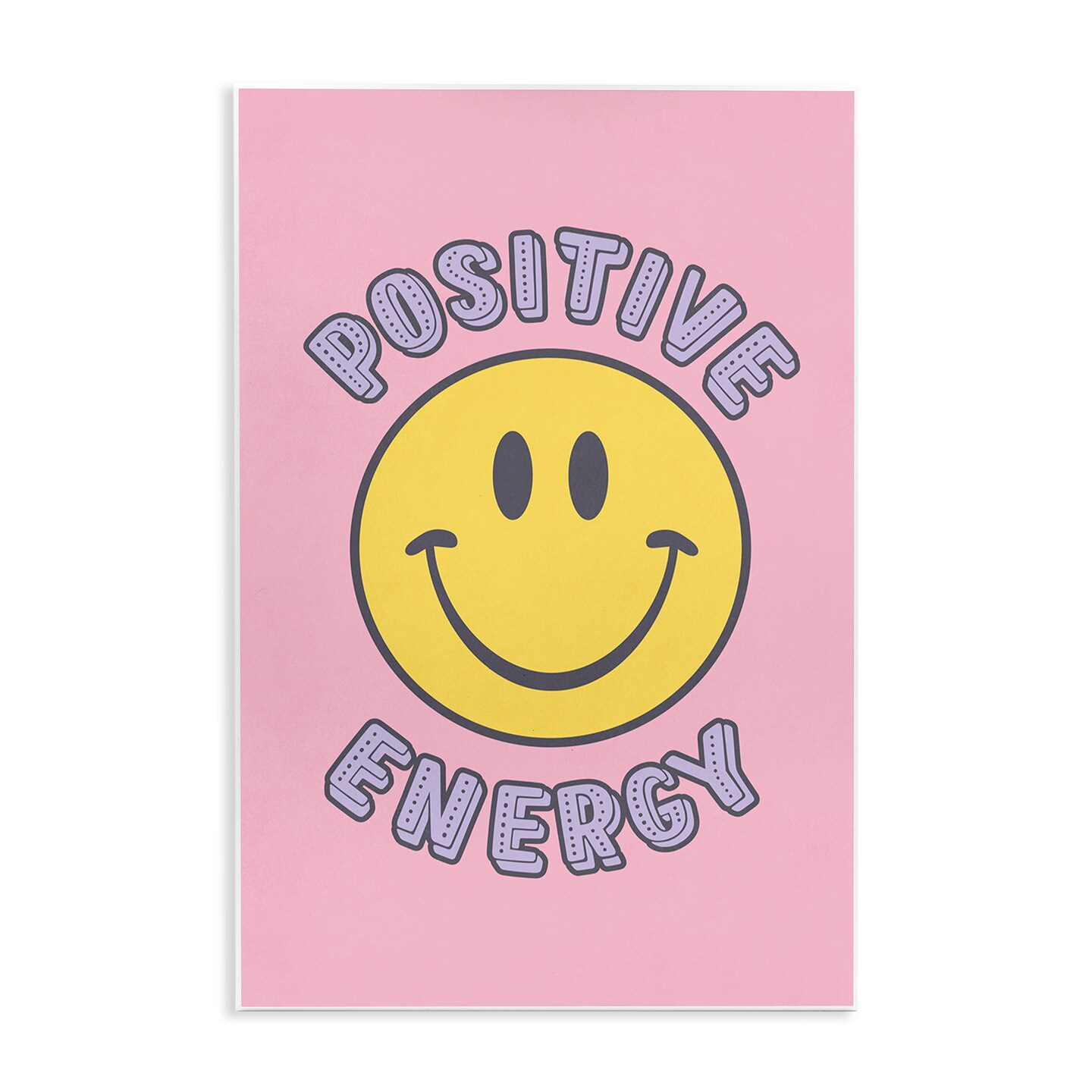 Stupell Industries Positive Energy Smiley Wall Plaque Art Design by ...