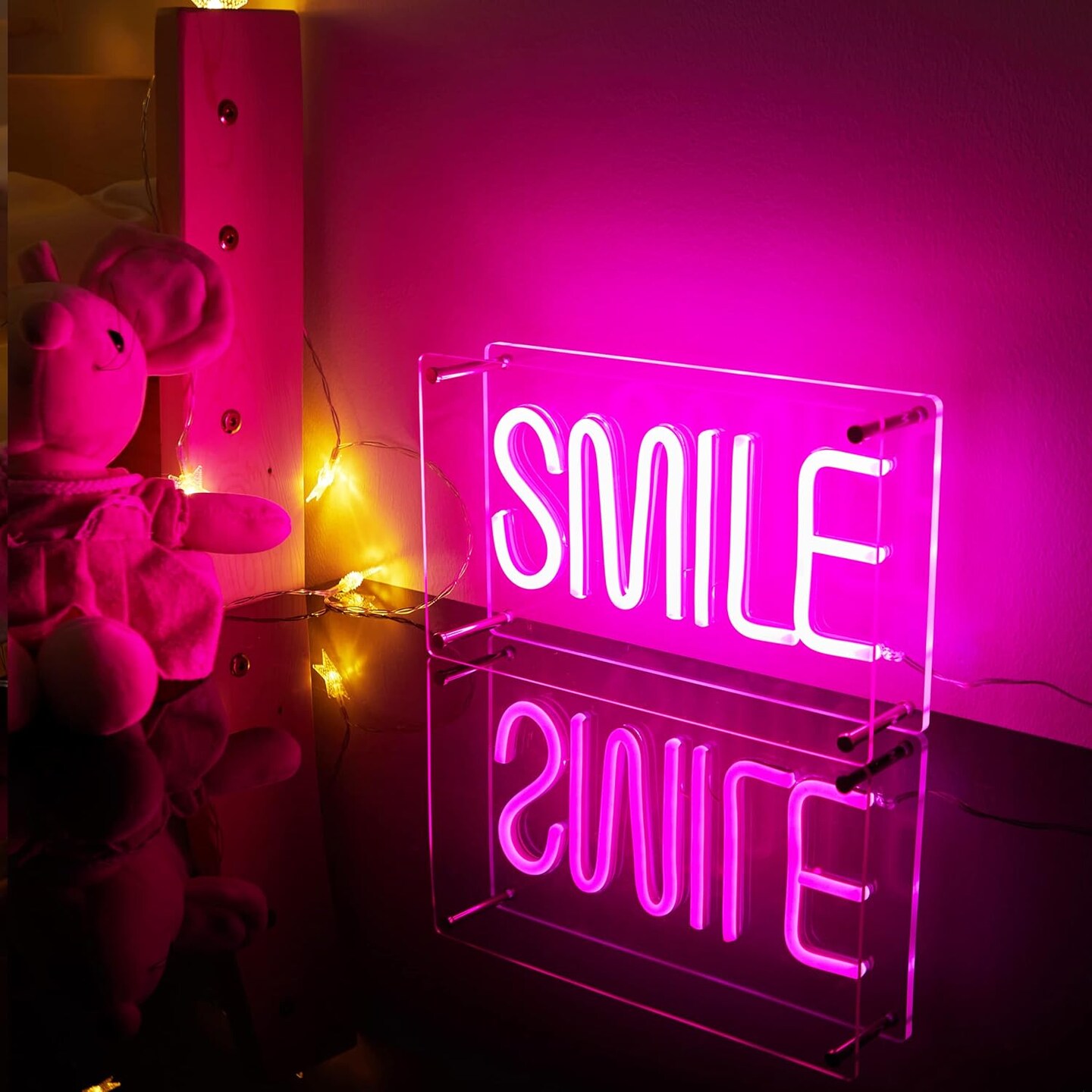 Smile Neon Sign Valentine Decorations Custom Neon Signs for Wall Decor ...