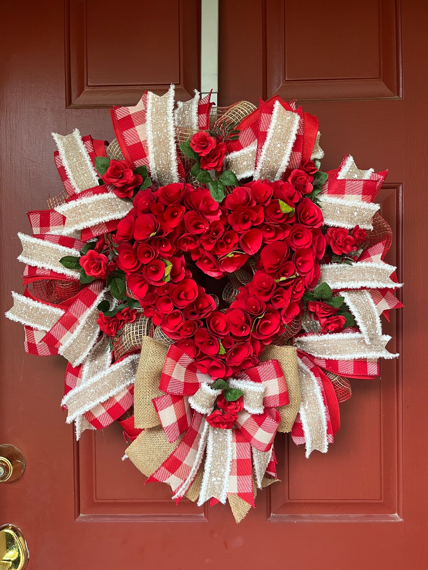 Valentine's Day Wreath, Valentine's Day Decor, Spring Decor, Heart ...