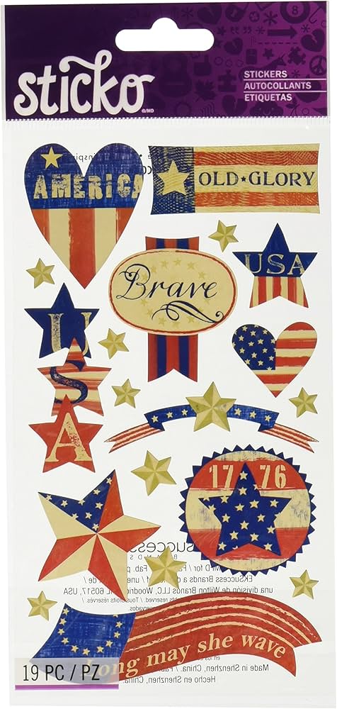 Sticko Stars & Stripes Flat Stickers | Michaels