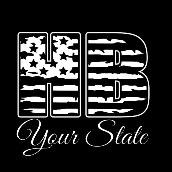 Holler Boy HB Flag Vinyl Window Decal, Window Sticker, 10" Wide, ANY ...