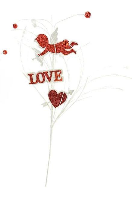 25" Glitter Cupid Spray: Red/White | Michaels