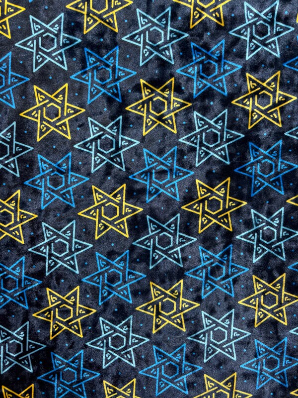 1 Yard Star of David Crushed Velvet Fabric Multipurpose 36" x 60 ...