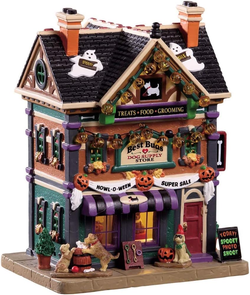 Lemax Spooky Town Village: Best Buds Dog Supply Store | Michaels