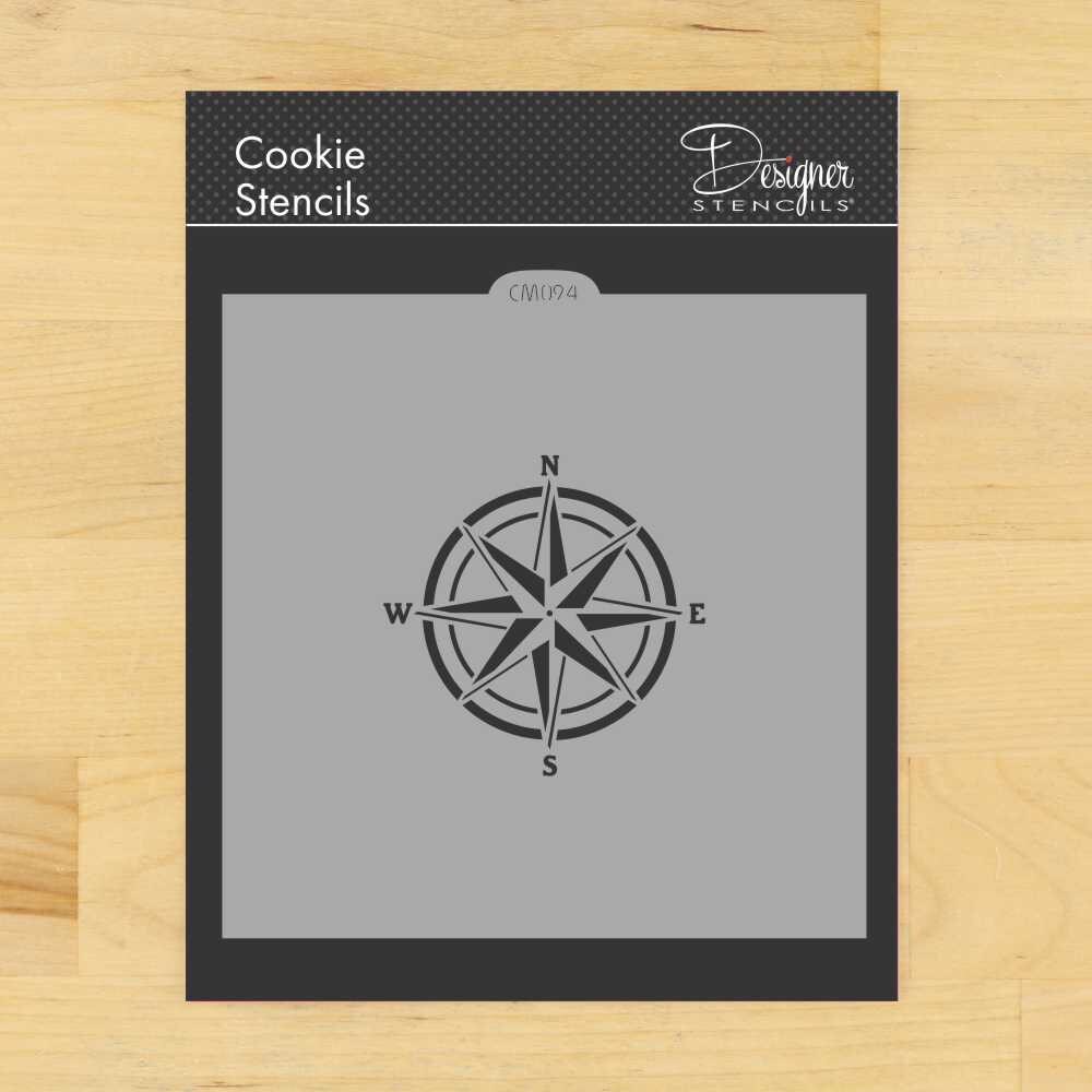 Compass Rose Cookie & Craft Stencil | CM094 by Designer Stencils ...