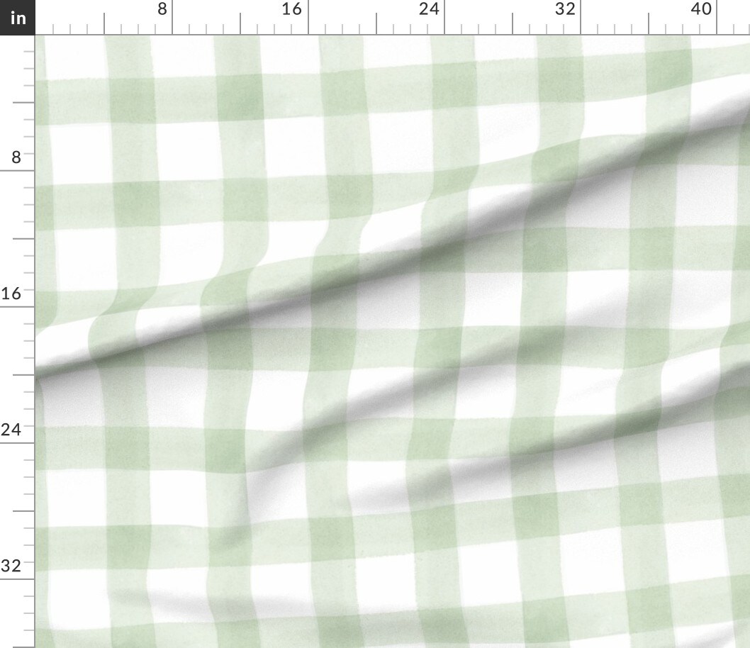 Various Fabrics by the Yard or Fat Quarter Sage Green Plaid Buffalo ...