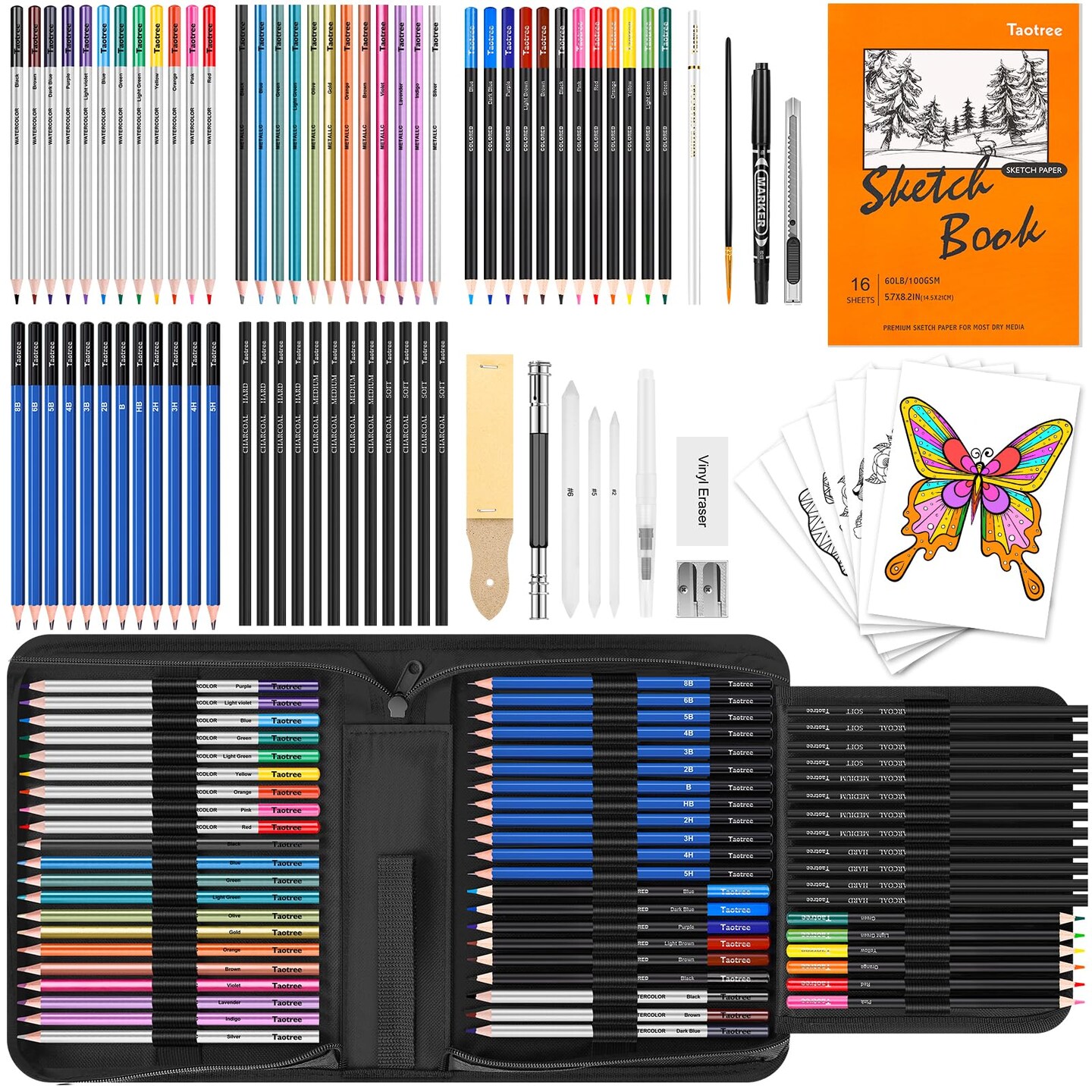 81 Pack Art Supplies for Adults Kids, Pro Art Kit Drawing Pencils Set, Drawing Supplies Sketch ...