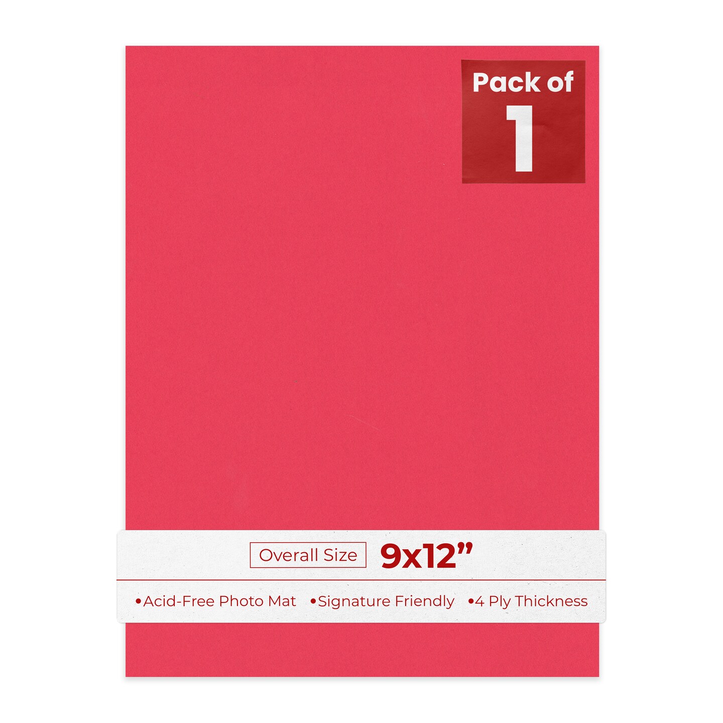 Cardinal Red 9x12 Uncut Mat Board - Blank Sheets, No Opening, Color ...