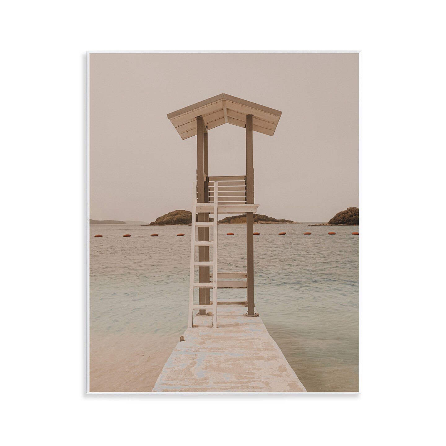 Stupell Industries Beach Lifeguard Lookout Wall Plaque Art Design by ...