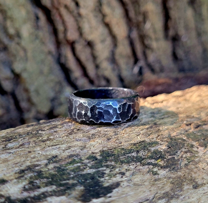 Iron Ring - 6th Anniversary Gift for Him and Her - Father's Day Gift - Chunky Blacksmith Ring ...