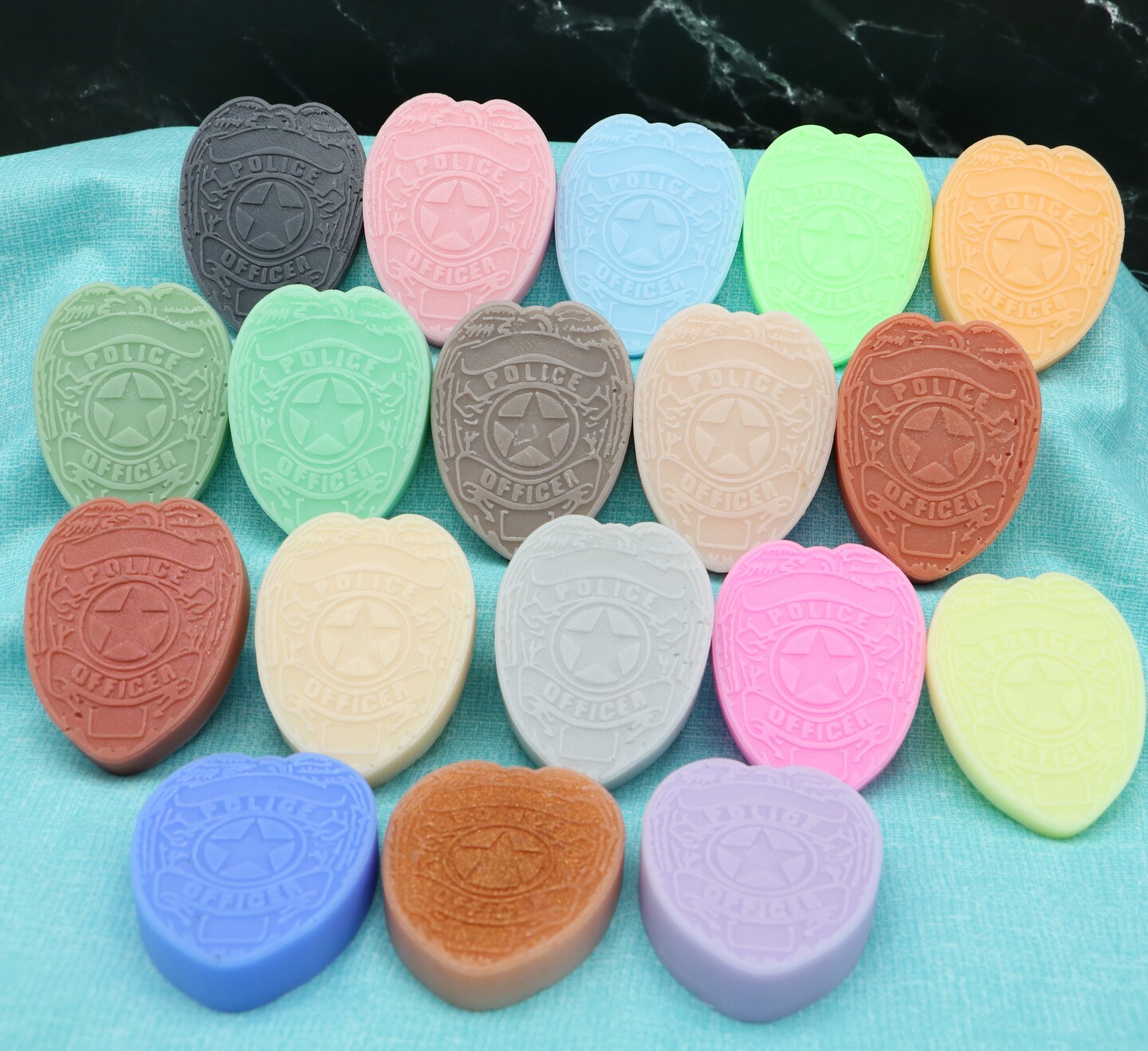 Set of 2 Police Badge Soaps, for Birthday, Anniversary, Father's Day Soap Gift, Personalized ...