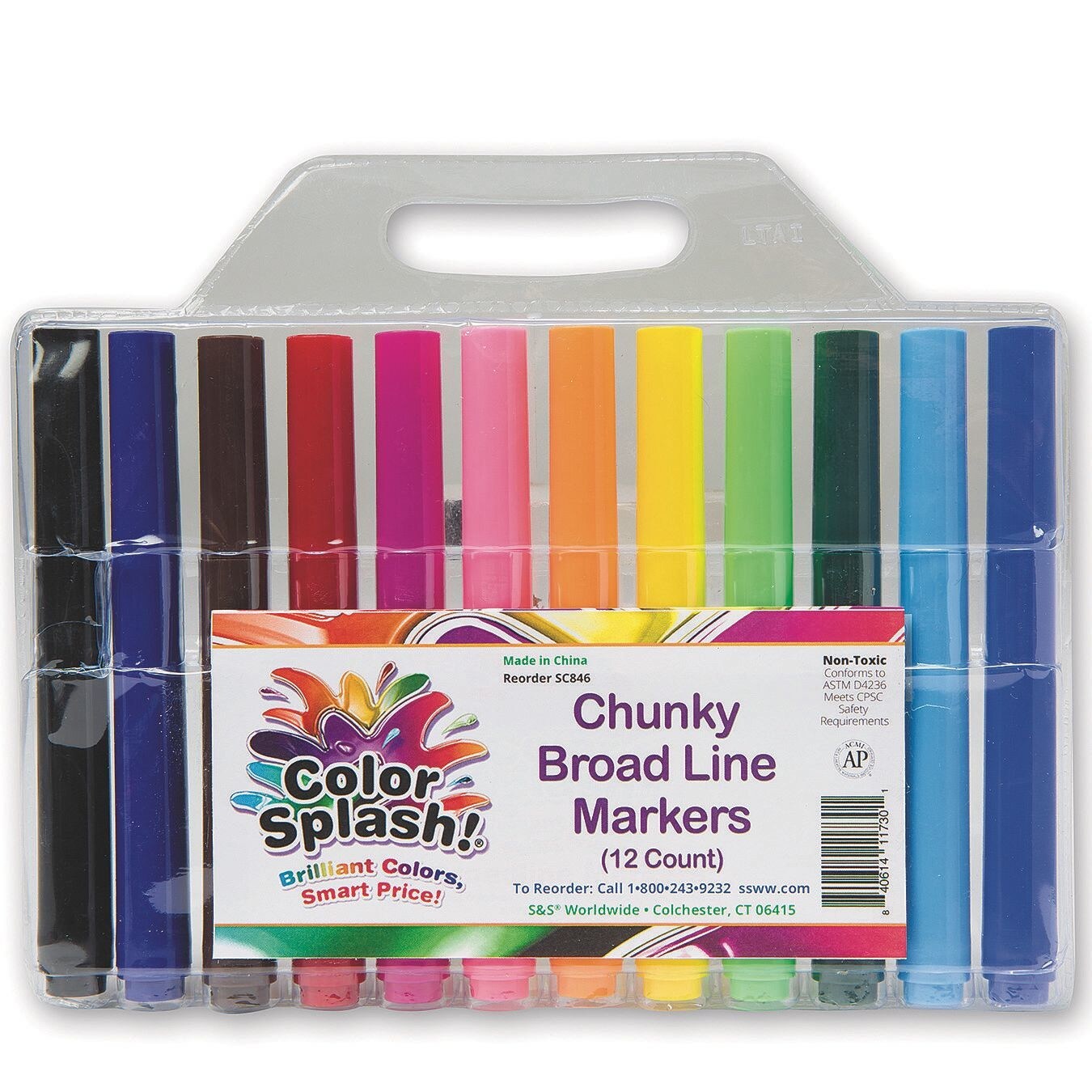 Color Splash!® Chunky Broad Line Markers (Pack of 12), Count: 12 | Michaels