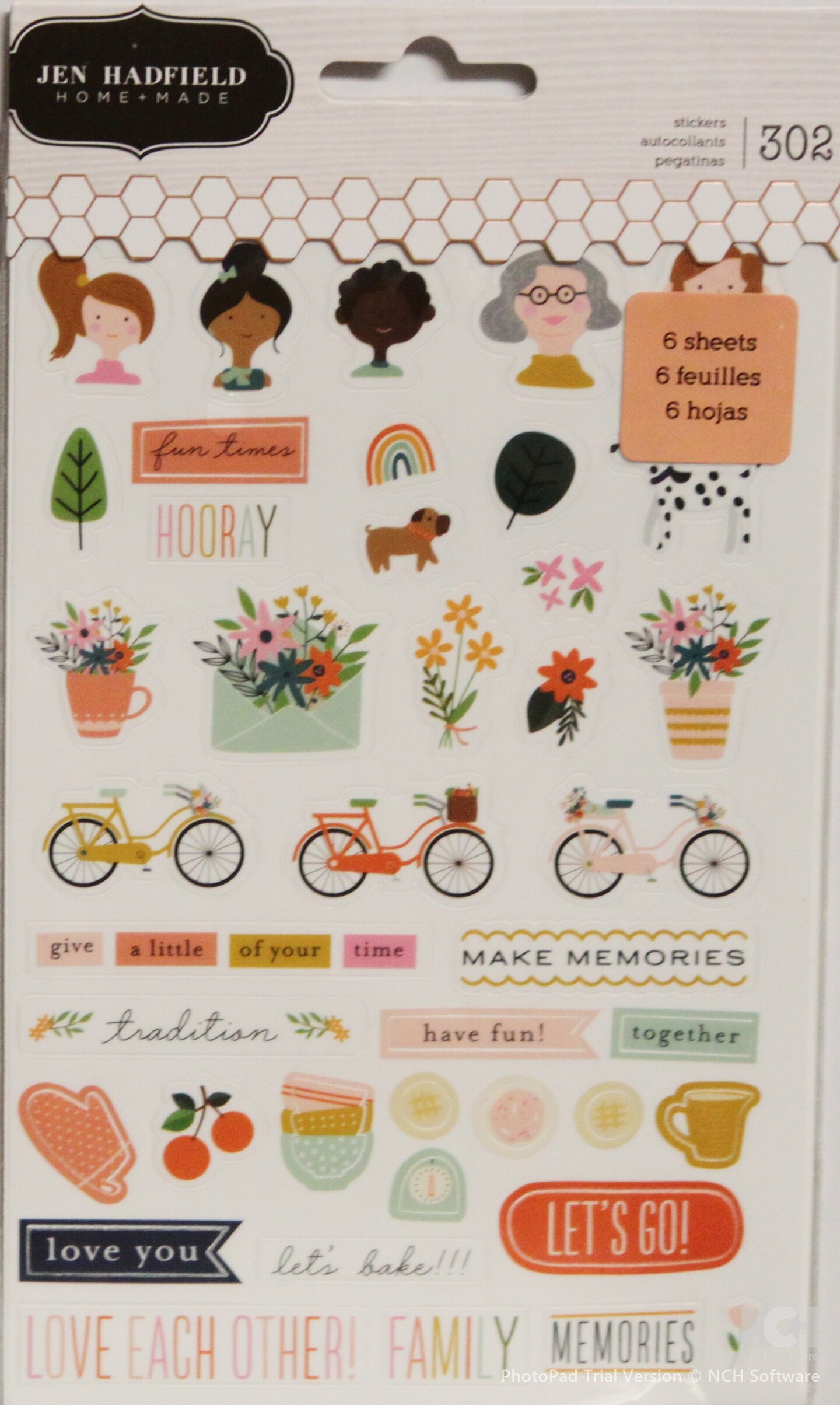 Jen Hadfield Home + Made This Is Family Sticker Book - 6 Sheets | Michaels