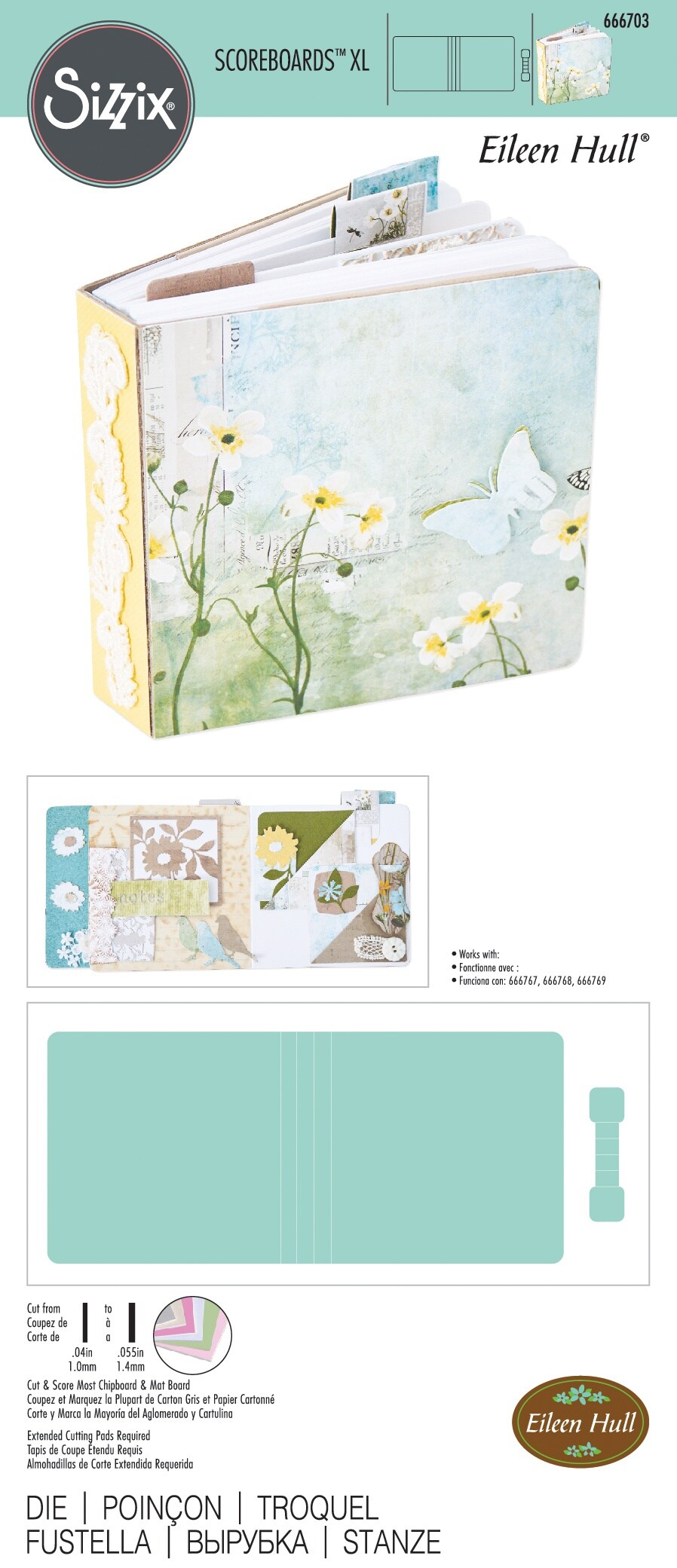 Sizzix Scoreboards XL Die By Eileen Hull-Mini Album, Count: 1 | Michaels