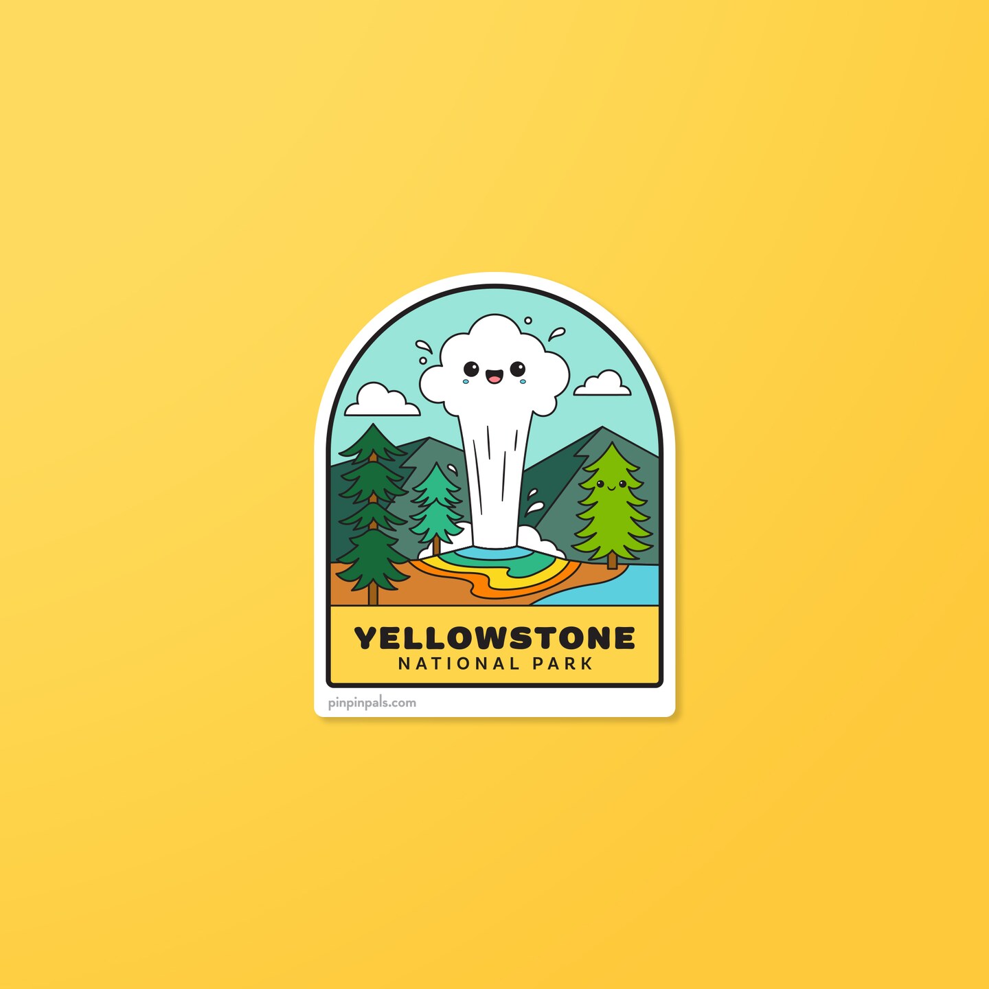 Yellowstone Sticker - Vinyl Sticker - National Park Sticker - Travel ...