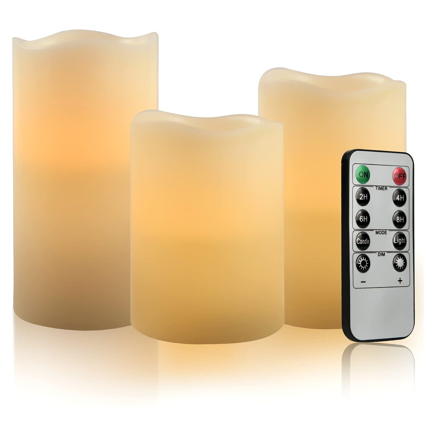 VETOUR Battery Operated Flameless Candles: Remote Control LED Electric ...