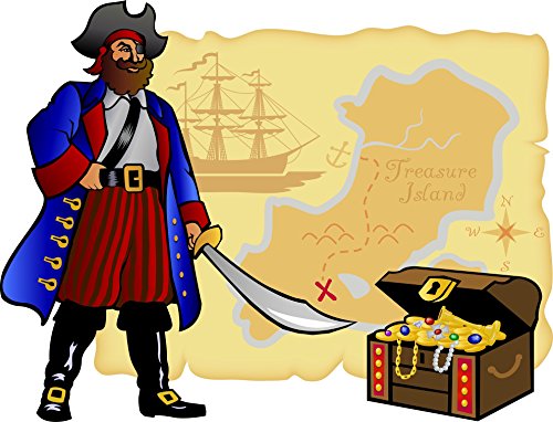 Pirate With Map Edible Cake Image Topper 1 4 Sheet Michaels