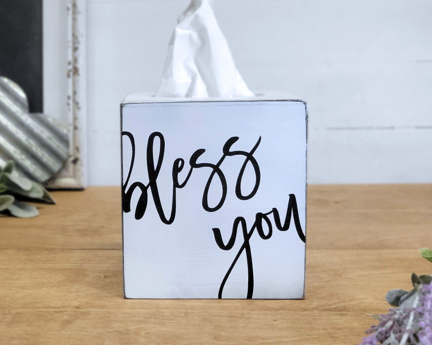 Bless You Wooden Tissue Box Cover | MakerPlace by Michaels