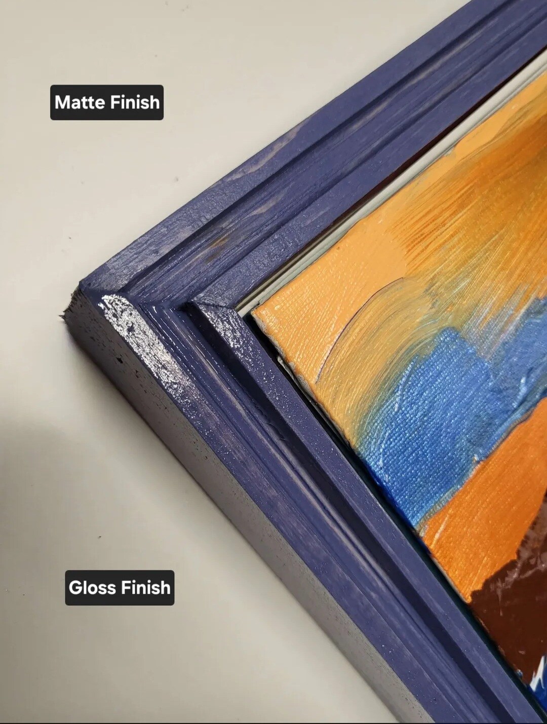 *Matte Cottage Blue* Thick Border Channel Canvas Floating Frame, Made-to-Order Canvas Frame ...