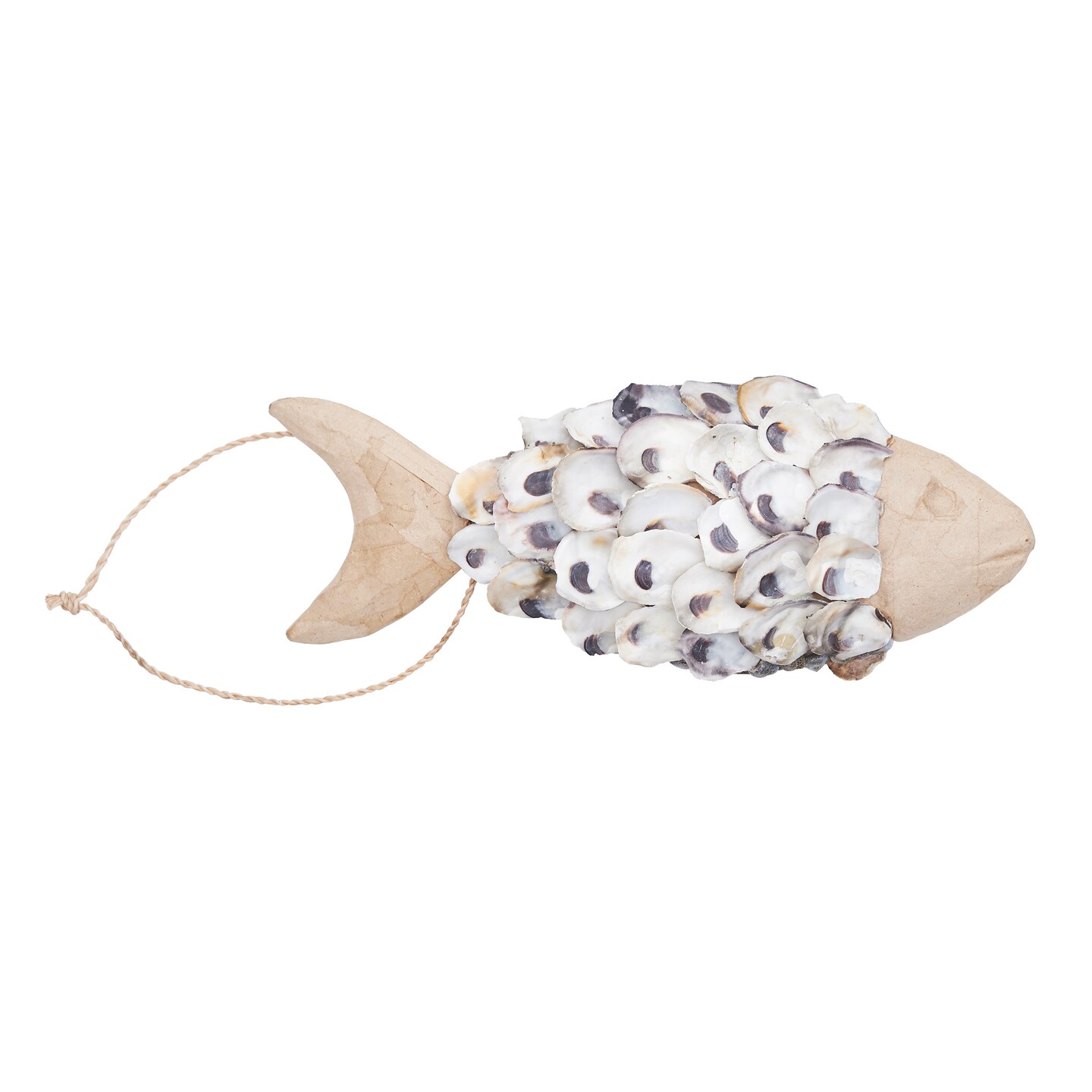 Small Hanging Fish Decor W/ Oyster Scales | Michaels