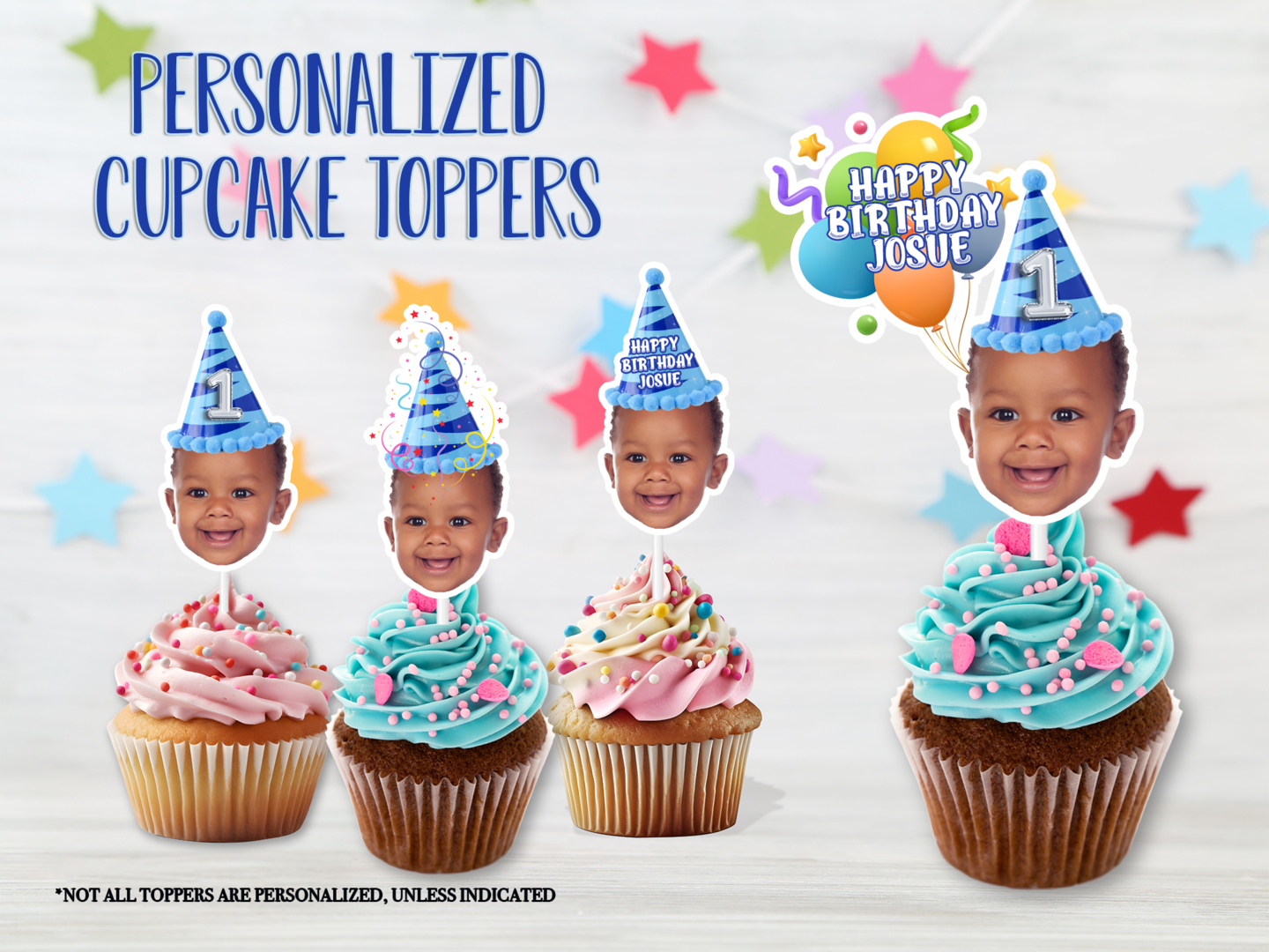 Personalized Fun Photo Cupcake Toppers, Personalized Cupcake Toppers ...
