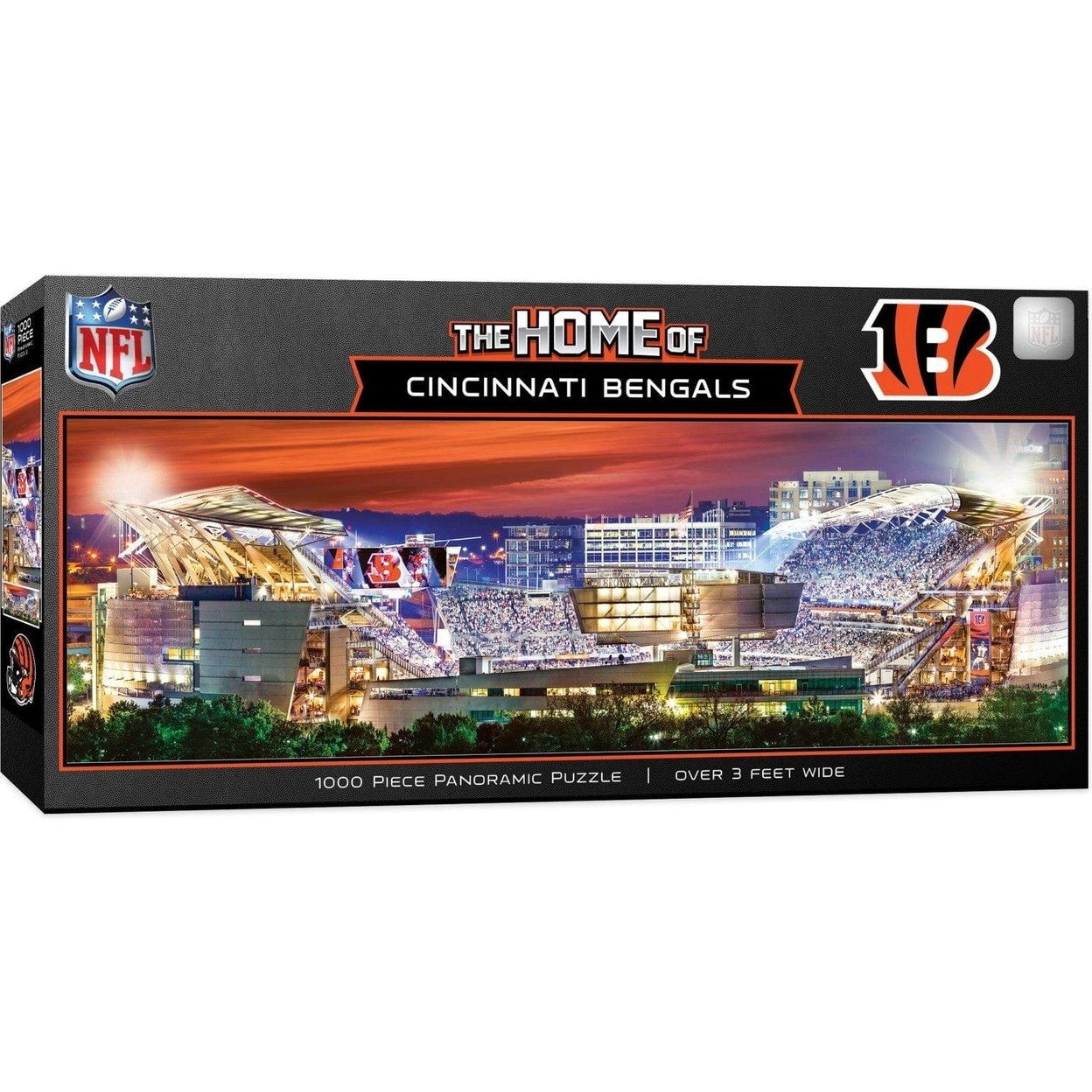 Cincinnati Bengals 1000 Piece Panoramic Jigsaw Puzzle 13"X39" Eco ...
