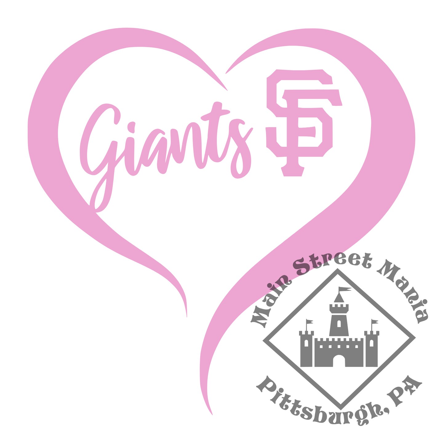 SF Giants Heart Sticker Decal | MakerPlace by Michaels
