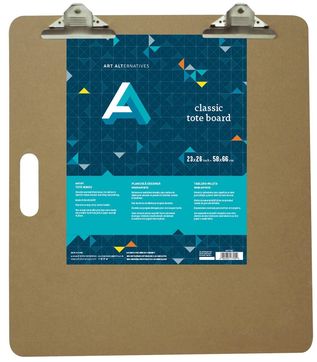 Art Alternatives Artist Tote Board with Butterfly Clips, 23" x 26 ...