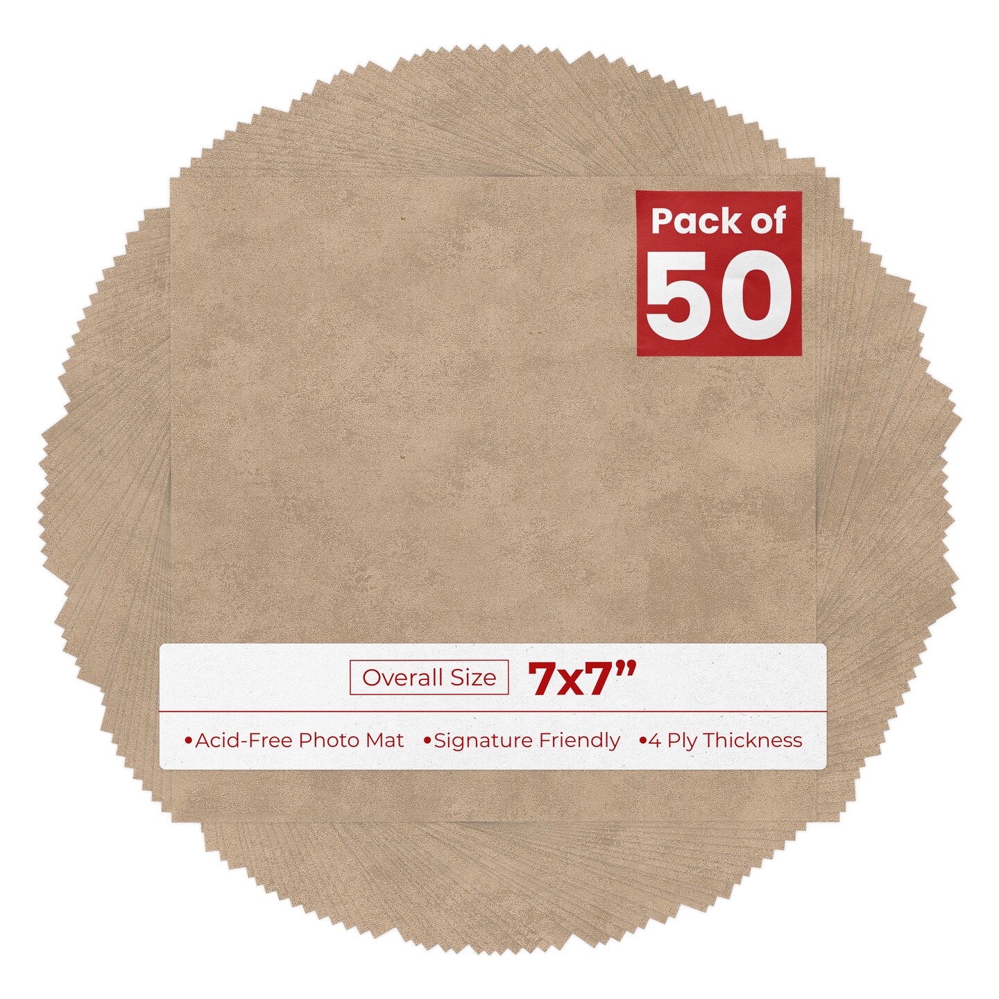 Earthen Taupe 7x7 Uncut Mat Board - Blank Sheets, No Opening, Color ...