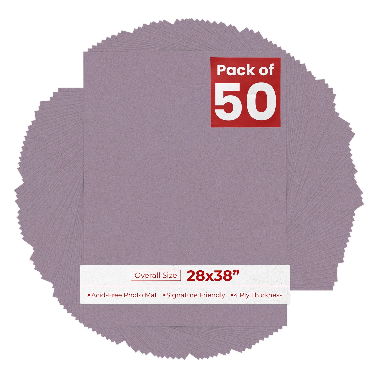 Grape Purple 28x38 Uncut Mat Board - Blank Sheets, No Opening, Color ...
