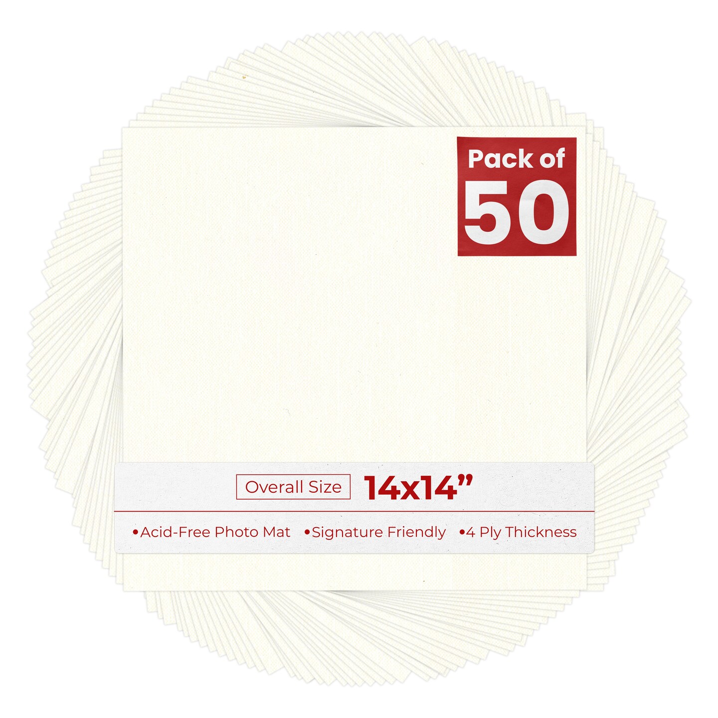 Beige Canvas 14x14 Uncut Mat Board - Blank Sheets, No Opening, Color ...