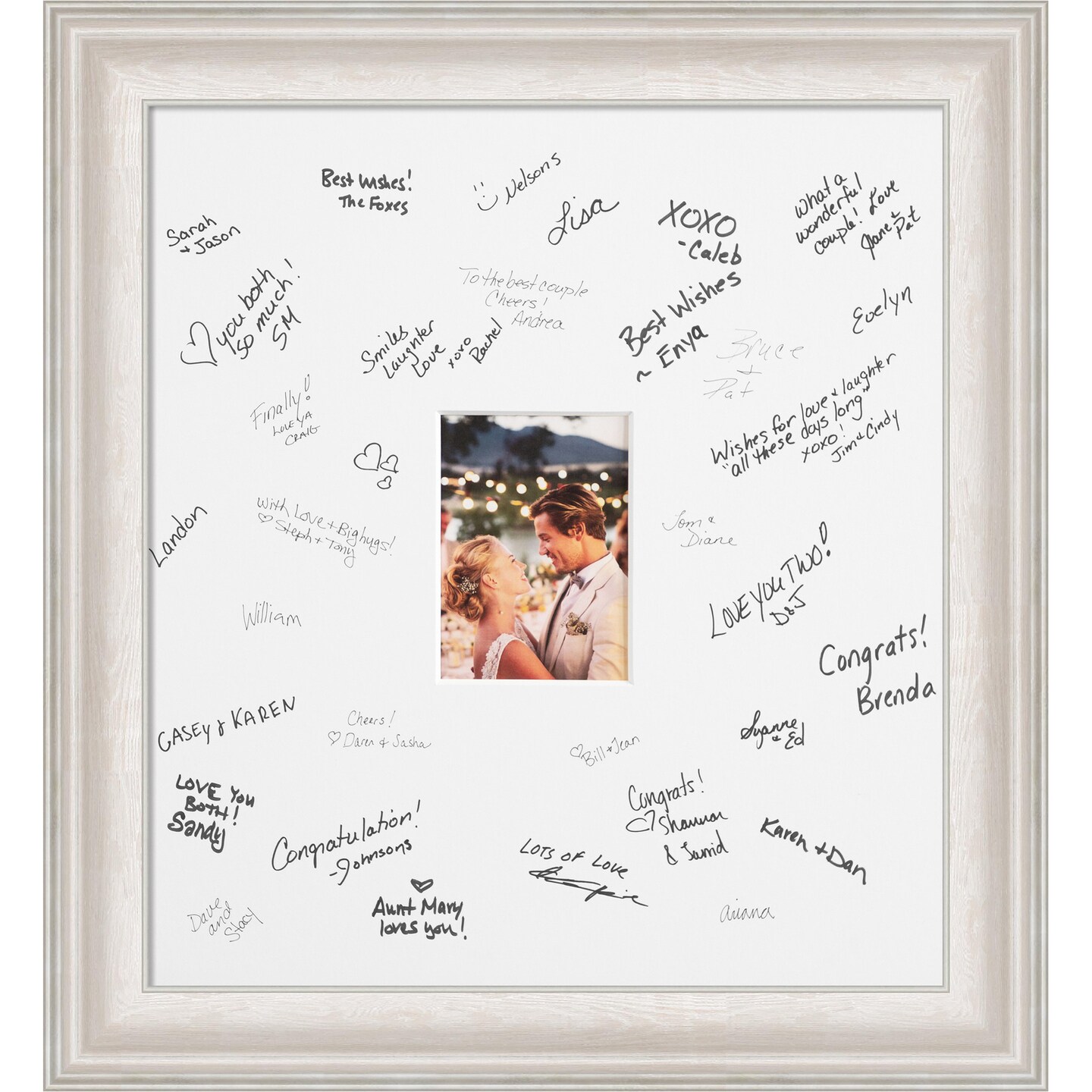 Trio Signature Mat Picture Frame, Photo Frame Wedding Guest Book ...