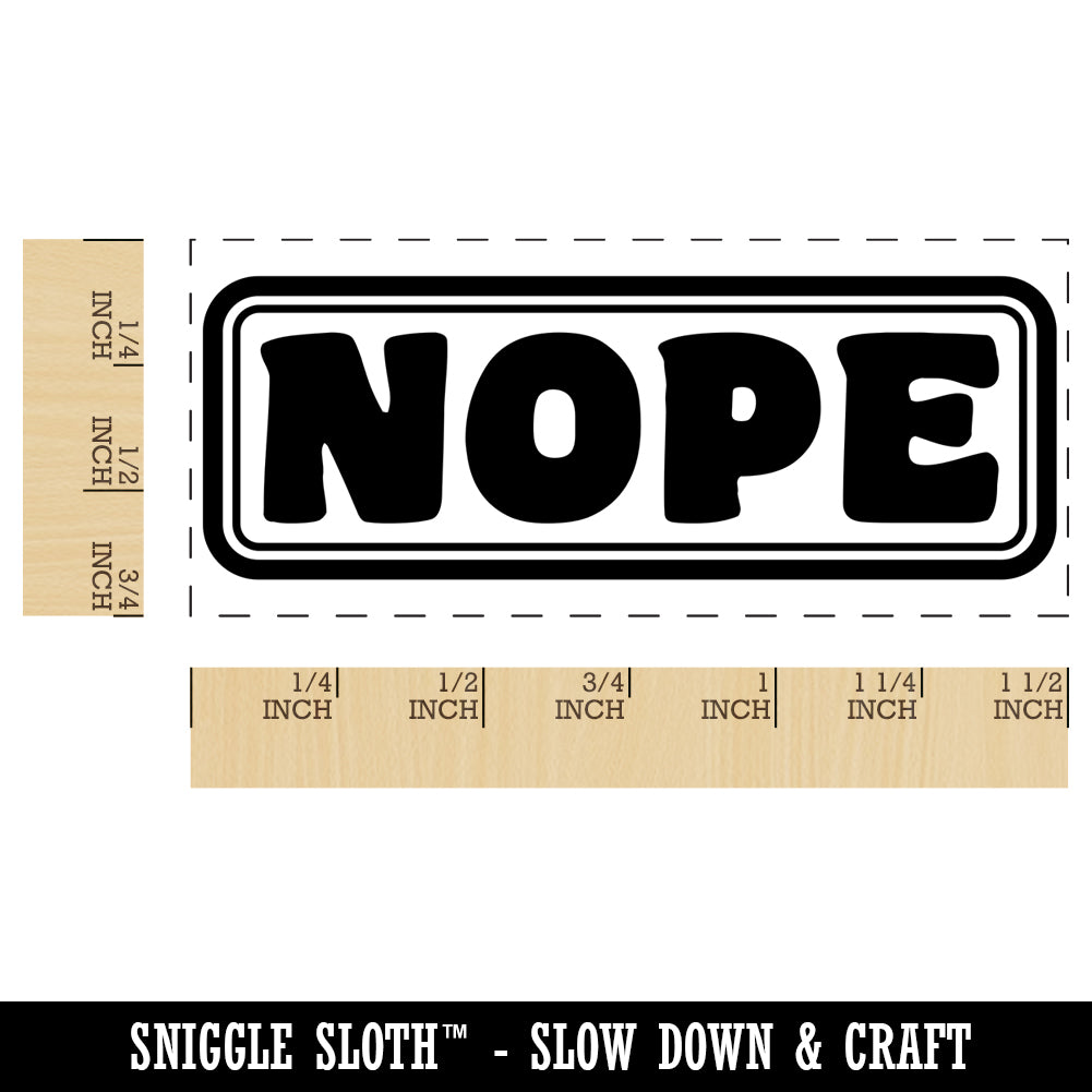 Nope Bold Border School Teacher Self-Inking Rubber Stamp Ink Stamper ...