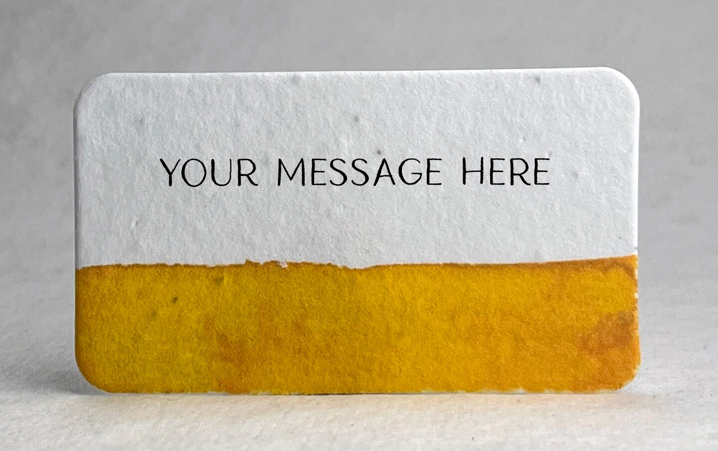 Custom Wildflower Seed Paper Rounded Escort Card - Reds Pinks Yellows ...