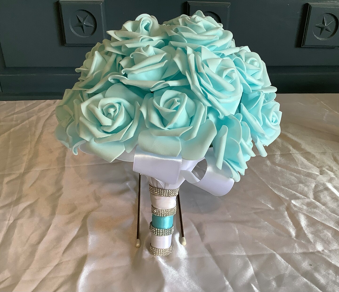 Large bridal bouquet with real touch roses … you pick the colors ...