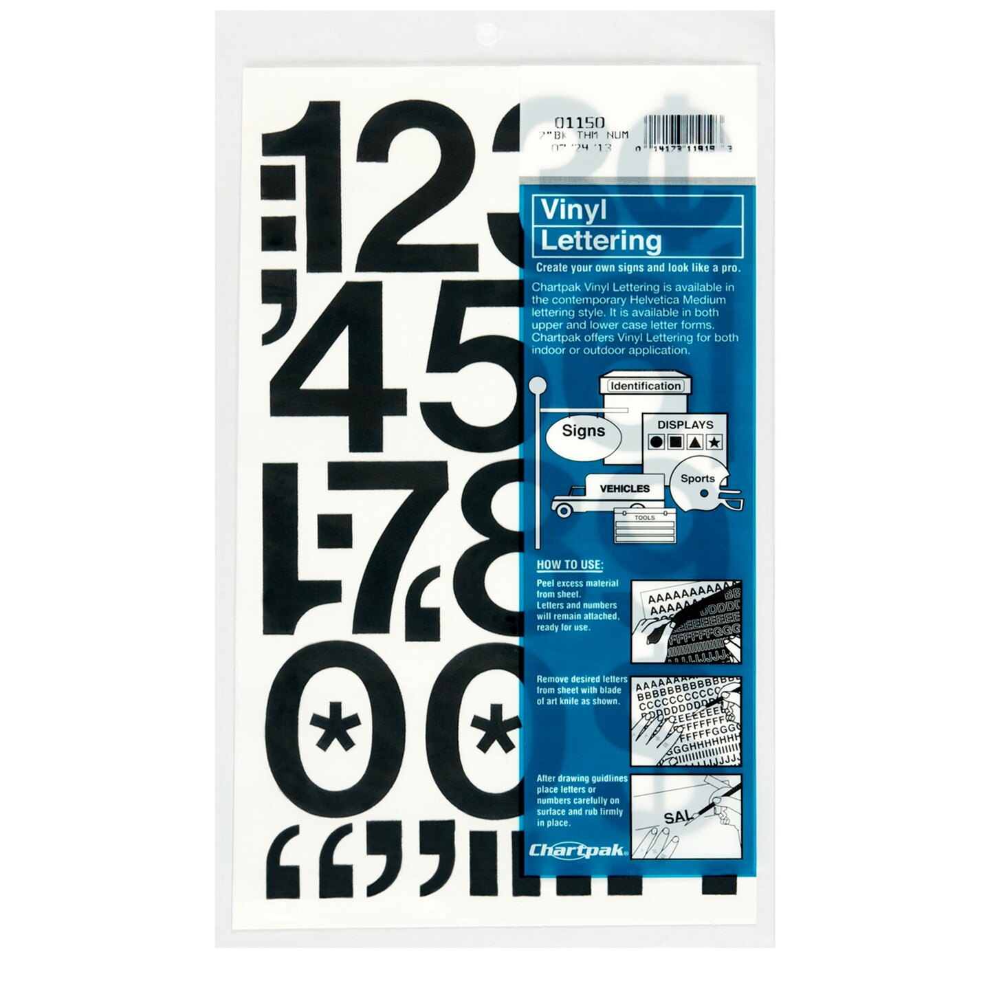 Chartpak Vinyl Capital Letters & Numbers | Michaels