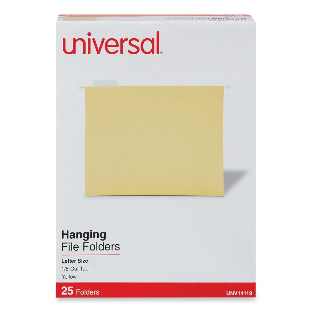 Universal 1/5-Cut Tab Deluxe Bright Color Tab Hanging File Folders ...