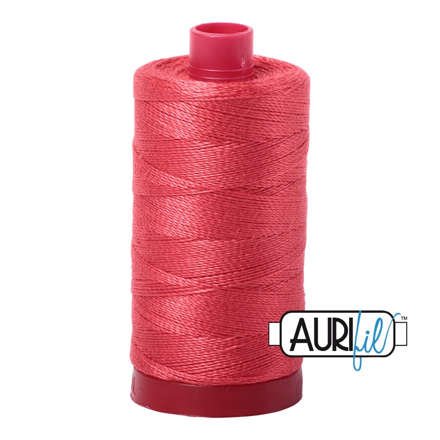 Medium Red (5002) | 12wt Large Spool (325M / 356Y) | Aurifil Thread ...