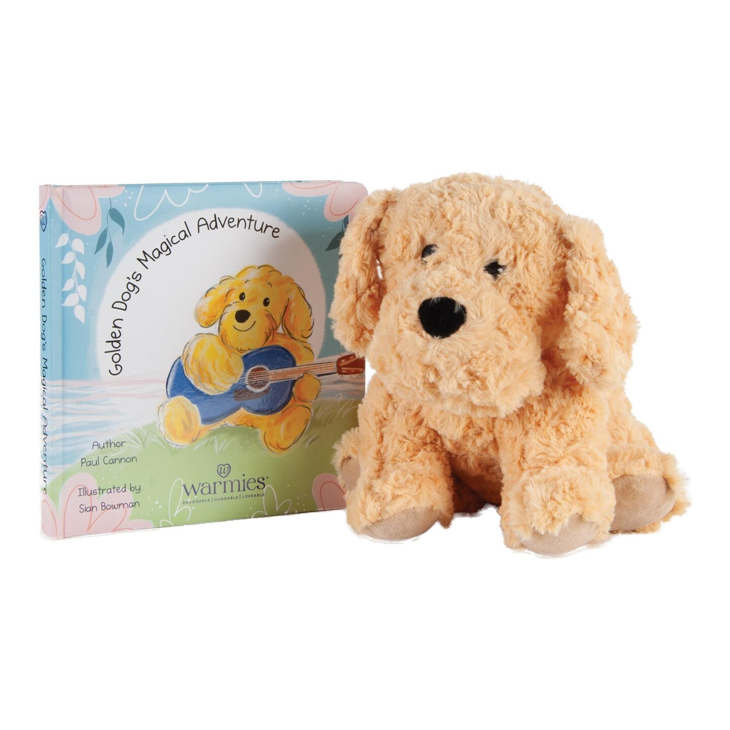 Intelex Warmies® Microwavable Plush 13" Golden Dog and Board Book ...