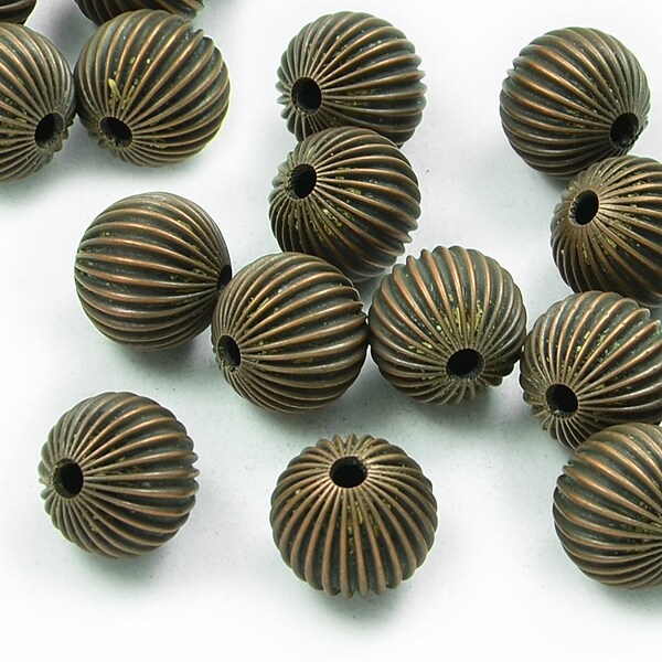 6 Packs of 14mm x 14mm Round Pleated Metal Beads 8 Inch Strand | Michaels