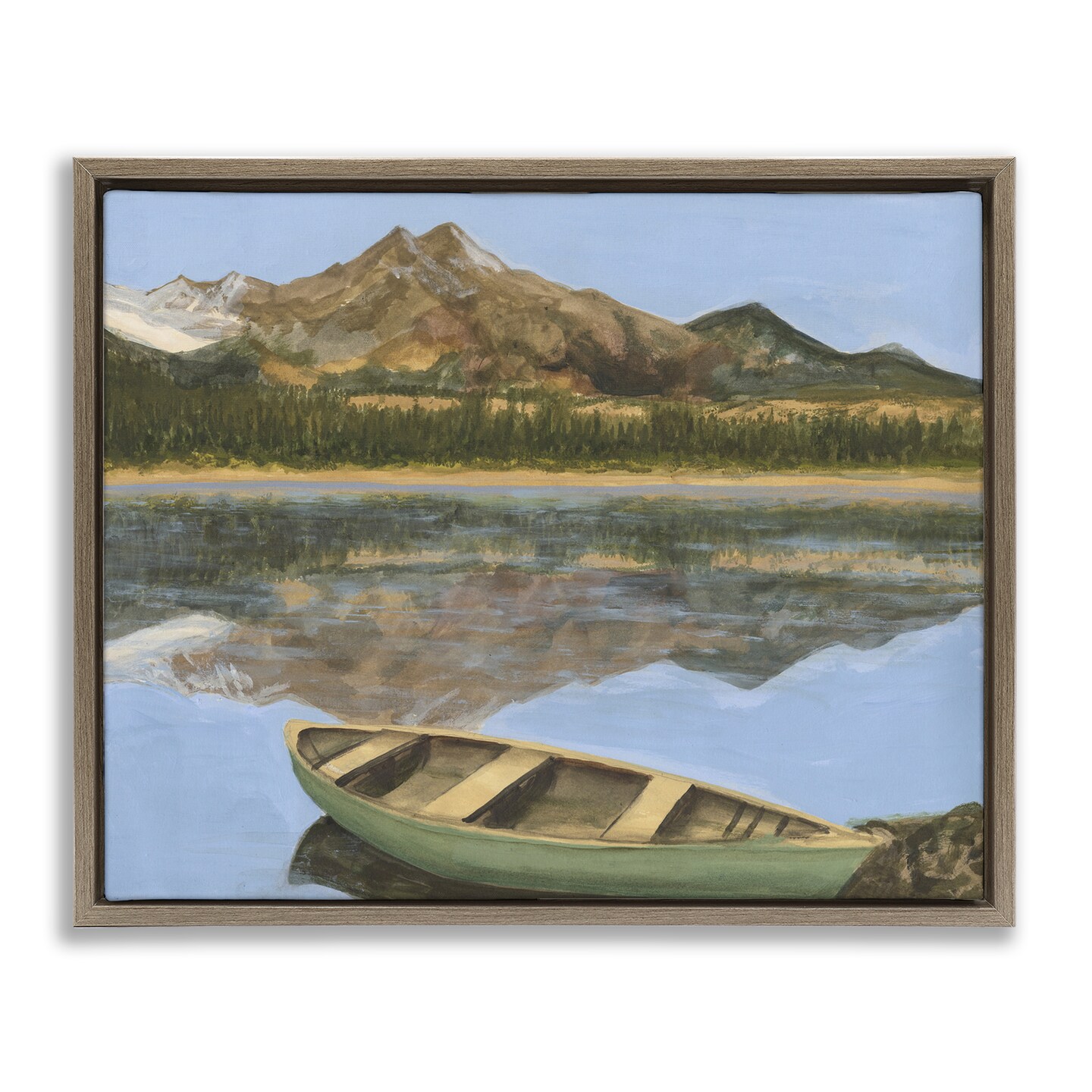 Stupell Industries Alpine Lake Canoe View Floating Frame By Michael ...