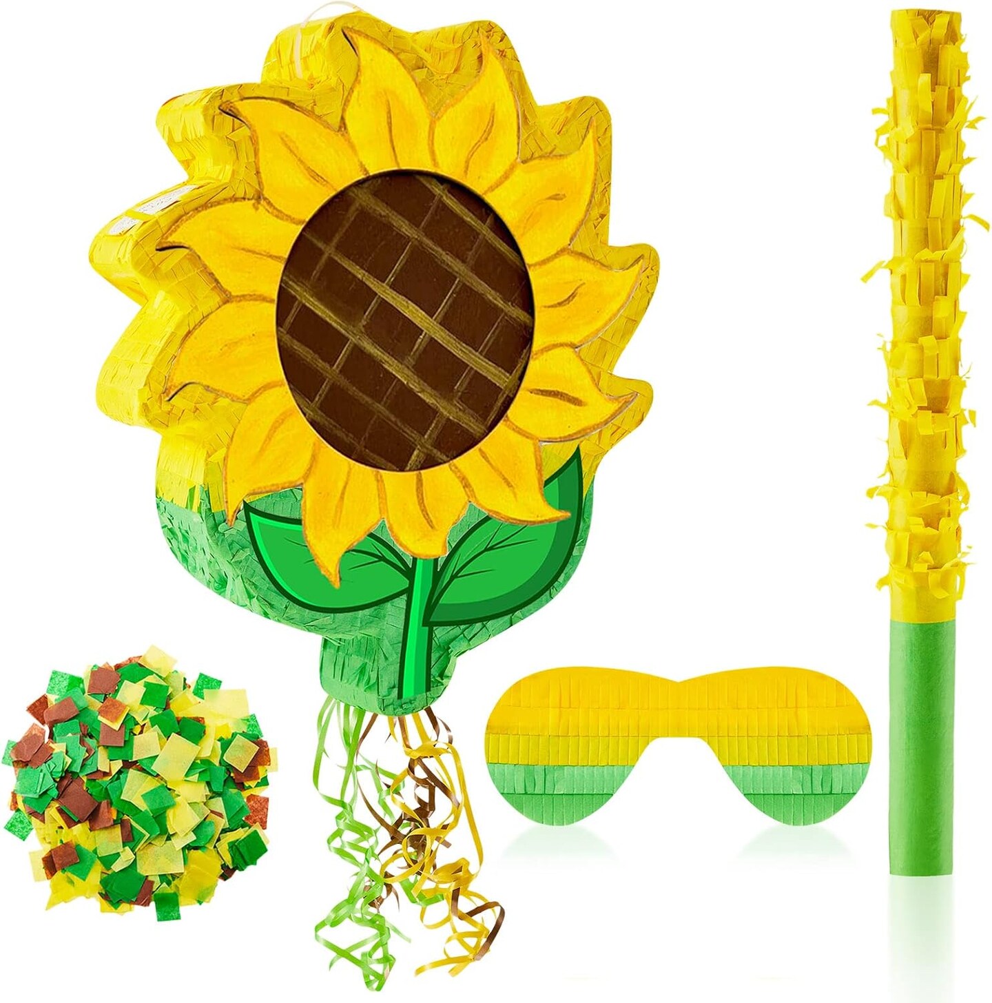 Sunflower Tea Pot Piñata for Birthday Party Colorful Piñata with Stick ...